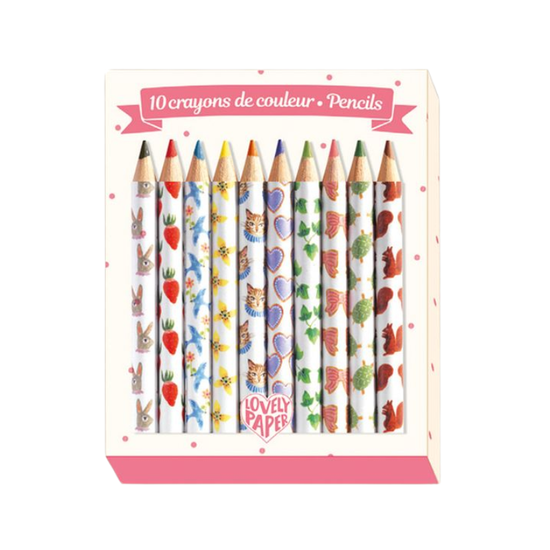 10 Pack Mini Pencil Crayons – Little Peeps