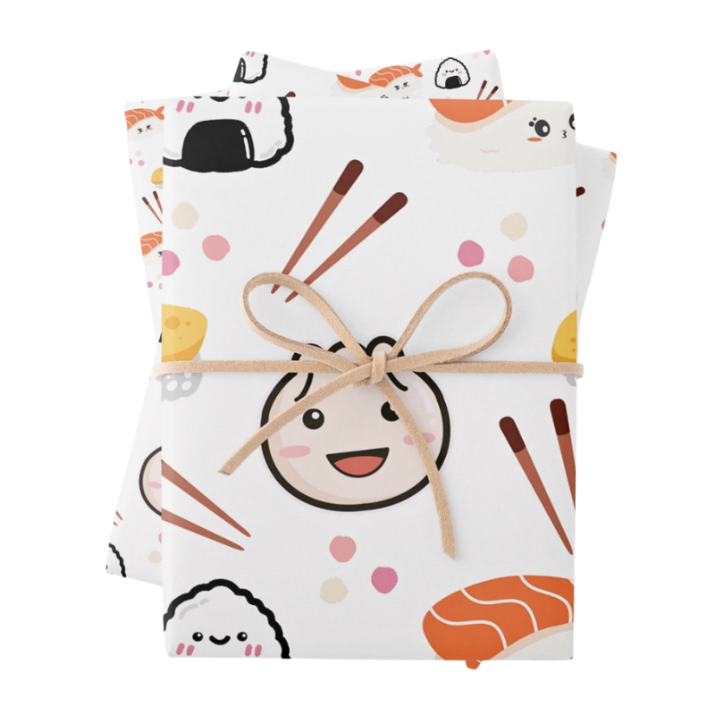 Premium Single Sheet Wrapping Paper- Kawaii Food – Little Peeps
