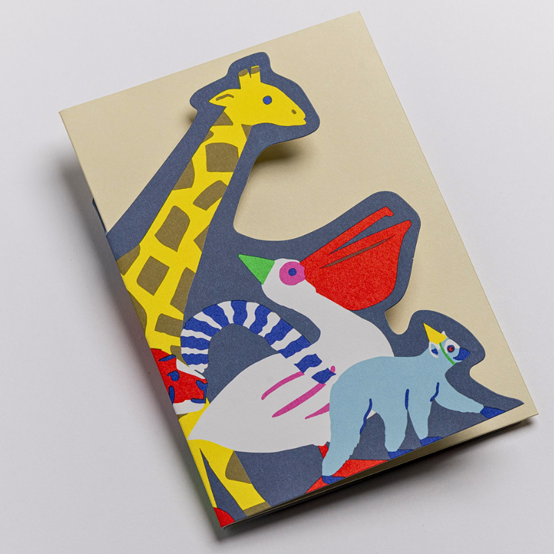 Concertina Animals- Birthday Card – Little Peeps