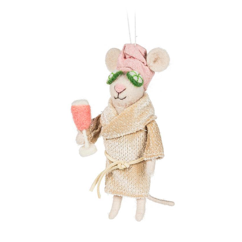 Felt Spa Mouse Ornament – Little Peeps