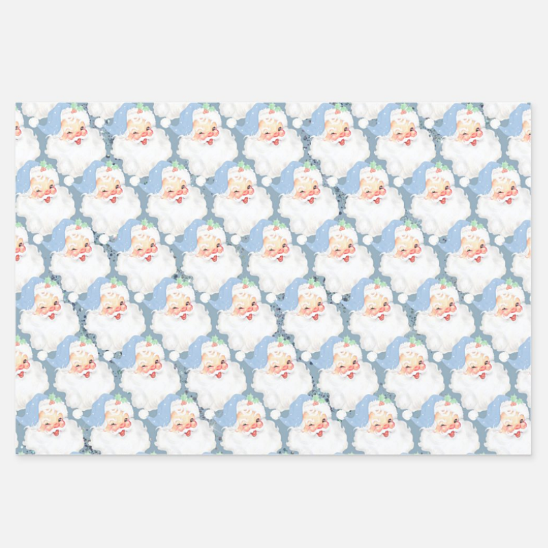 Premium Single Sheet Wrapping Paper-Vintage Santa – Little Peeps